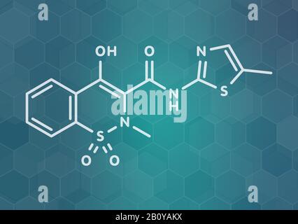 Meloxicam NSAID drug molecule, illustration Stock Photo - Alamy