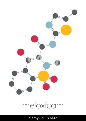 Meloxicam NSAID drug molecule, illustration Stock Photo - Alamy