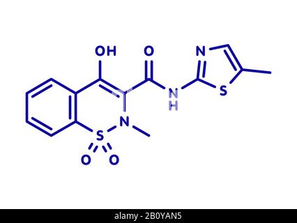 Meloxicam NSAID drug molecule, illustration Stock Photo - Alamy