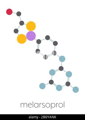 Melarsoprol trypanosomiasis drug molecule, illustration Stock Photo - Alamy