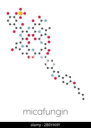 Micafungin antifungal drug molecule, illustration Stock Photo - Alamy
