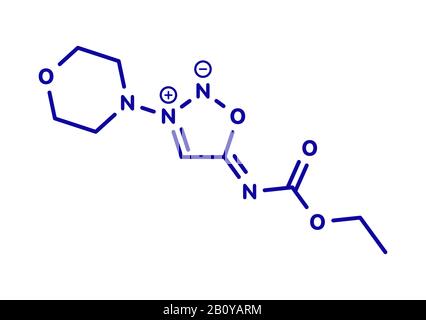 Molsidomine angina drug molecule, illustration Stock Photo - Alamy