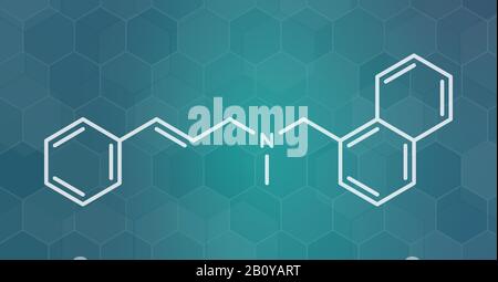 Naftifine antifungal drug molecule, illustration Stock Photo - Alamy
