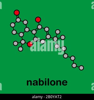 Nabilone antiemetic drug molecule, illustration Stock Photo - Alamy