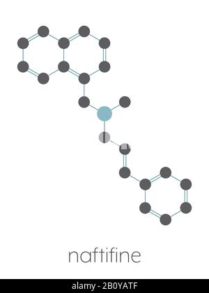 Naftifine antifungal drug molecule, illustration Stock Photo - Alamy