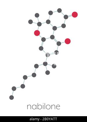 Nabilone antiemetic drug molecule, illustration Stock Photo - Alamy