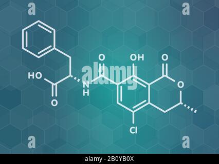 Ochratoxin A mycotoxin molecule, illustration Stock Photo - Alamy
