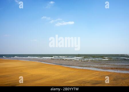 Beach scenery of Wujiatai Sea in Rizhao, Shandong Province, China。A ...