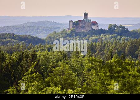 A scenic view of the Wartburg Castle in Thuringia, Germany ...