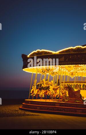 Carousel on Brighton beach, Brighton, England Stock Photo - Alamy