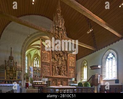 Pilgrimage church Herrgottskirche Creglingen, Baden-Wuerttemberg ...