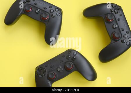 KHARKOV, UKRAINE - JANUARY 19, 2020: Gamesir g3s video game controller ...