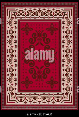 abstract geometric background with maroon, light salmon and coffee ...