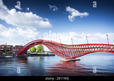 Python Bridge in Amsterdam, Netherlands Stock Photo - Alamy