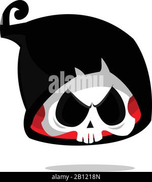 Illustration design of a little skull holding a surfing board Stock ...