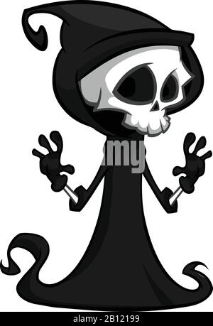 Illustration design of a little skull holding a surfing board Stock ...