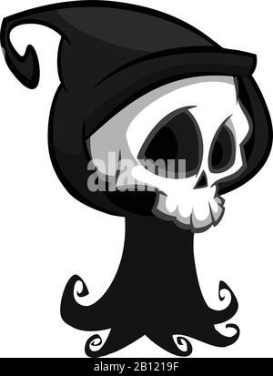 Illustration design of a little skull holding a surfing board Stock ...