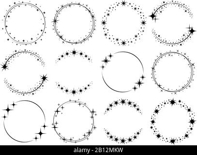 Round starry frames set Stock Vector Image & Art - Alamy