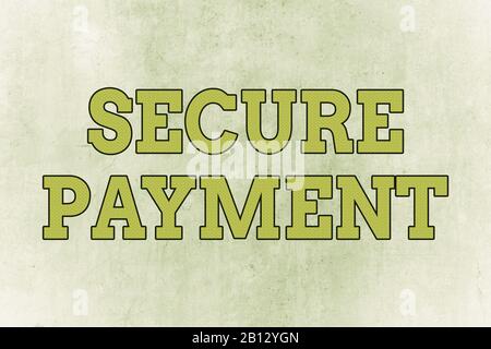 Writing note showing Secure Payment. Business photo showcasing Security ...