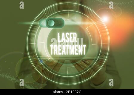 Word writing text Laser Treatment. Business photo showcasing any of ...