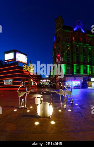 Beatles Platz (Square) at Reeperbahn, St. Pauli, Hamburg, Germany ...