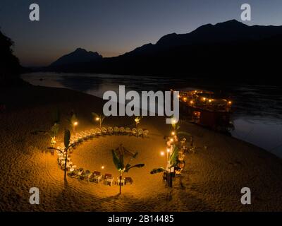 River cruise ship Mekong Sun on the Mekong in Laos Stock Photo - Alamy