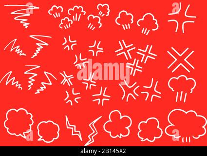 This is a illustration of Variation of handwritten anger mark Stock ...