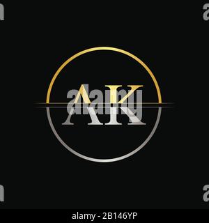 AK Letter Linked Logo for business and company identity. Initial Letter ...