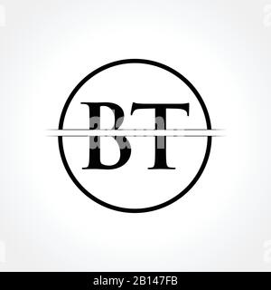 BT Letter Logo Design. Creative Modern BT Letters Icon Illustration ...