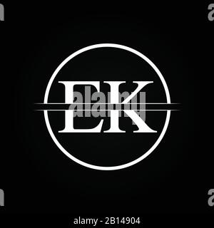 creative letter EK logo design vector | EK initial logo Stock Vector ...