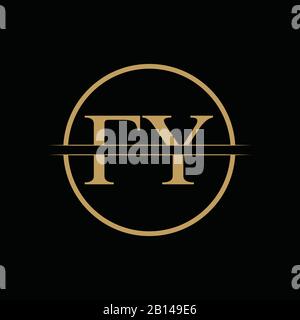 FY letter Type Logo Design vector Template. Abstract Letter FY logo ...