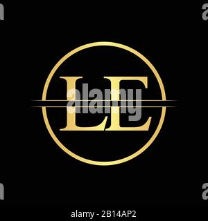 Initial LE letter Logo Design vector Template. Luxury Letter LE logo ...