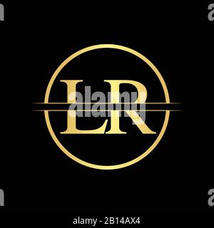Initial LR letter Logo Design vector Template. Abstract Letter LR logo ...