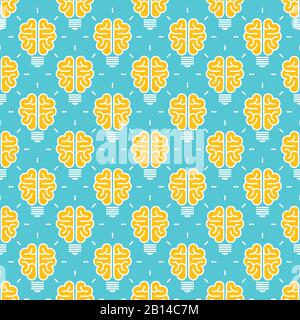 Think brain power pattern seamless vector repeat for any web design ...