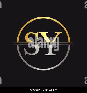 Initial Letter SY Logo Design Vector Template. SY Letter Logo Design ...