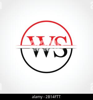 Creative WS letter Logo Design vector Template. Abstract Script Letter WS Logo Design Stock ...