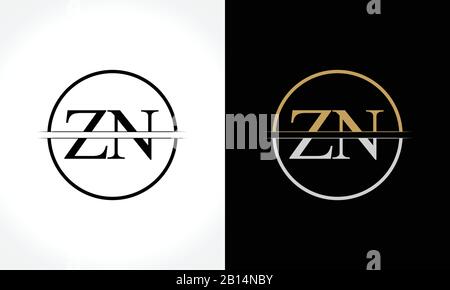 ZN Logo Design Vector Template. Initial Luxury Letter ZN Vector Illustration Stock Vector Image ...