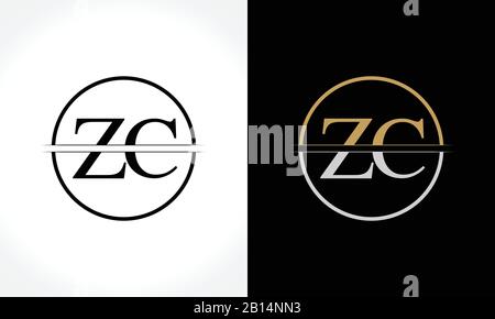 Initial ZC Logo Design Vector Template. Creative Letter ZC Business Logo Vector Illustration ...