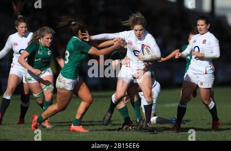 England's Abby Dow during the Women's Rugby World Cup semi-final match ...
