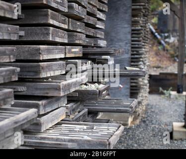 Core sheds at the Britannia Mine Museum, Britannia Beach, British ...