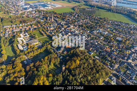 Luftbild, kath. Kirche St. Vitus, Drususbrunnen historische ...