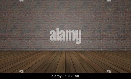 3d rendering of a brick wall frontal view studio Stock Photo - Alamy
