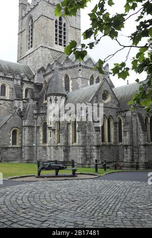 Homeless Sculpture Outside Christ Church Cathedral Dublin Ireland Stock ...