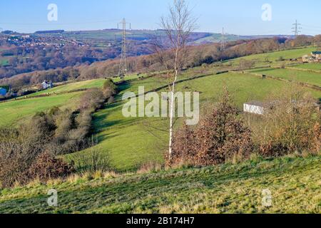 Countryside fields, Fox Hill, Sheffield, Yorkshire, England, UK Stock ...