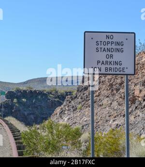 Burro Creek Bridge Sign. At Burro Creek, Mohave County, Sonoran Desert ...