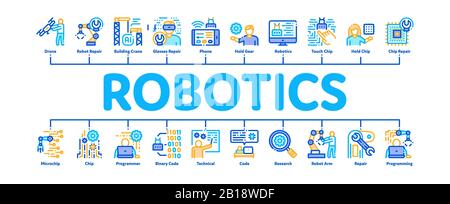 Robotics Master Minimal Infographic Banner Vector Stock Vector Image ...