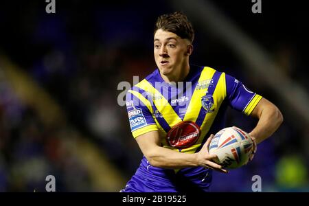 Matty Ashton of Warrington Wolves during pre match warm up ahead of ...
