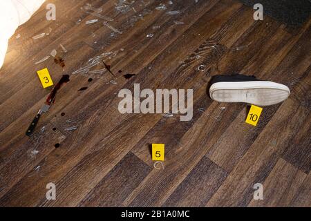Homicide/Burglary - CSI Crime Scene Photography - Bloodied Weapons and ...