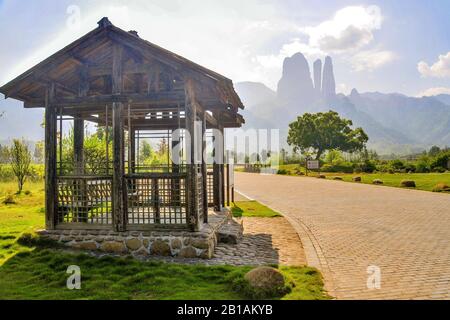 Zhejiang， CHINA-Jianglang mountain is located in shimen town of Quzhou ...
