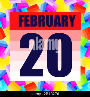 20th day of February. Travel planning, vacation trip - Calendar with ...